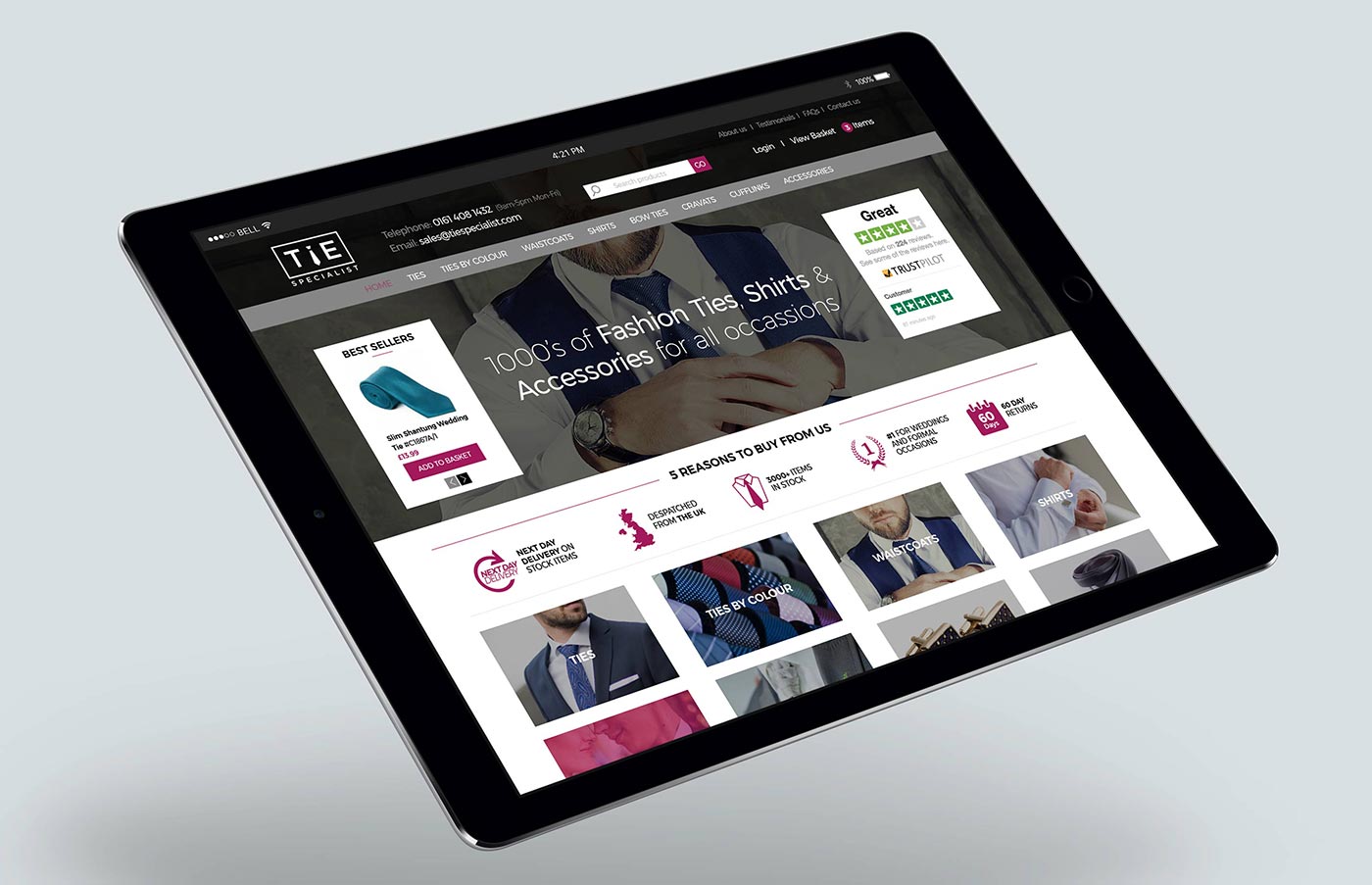 Website design Altrincham - Retail Re-branding project